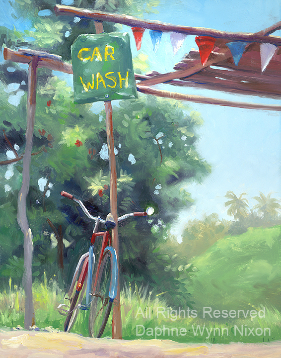 Car Wash low res watermark – Daphne Wynne Nixon Paintings